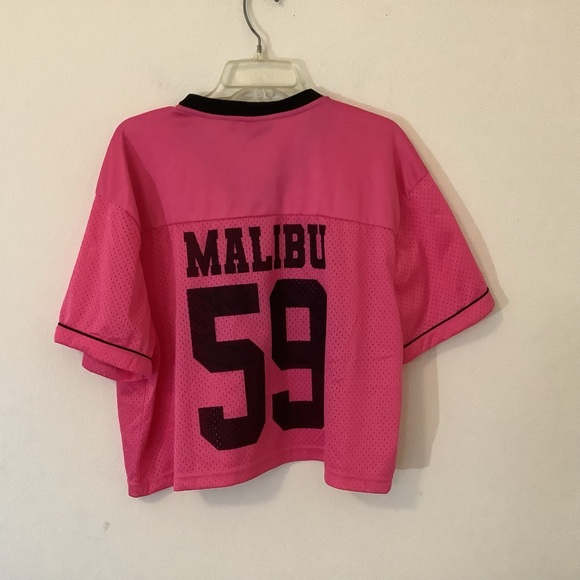Mattel | Tops | Mattel Barbie Malibu 59 Women Xl Crop Jersey Pink And ...